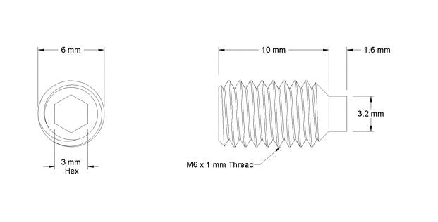 05410-Metal (Spring Perch Soft Tip Lock Screw) – 3DM Suspension